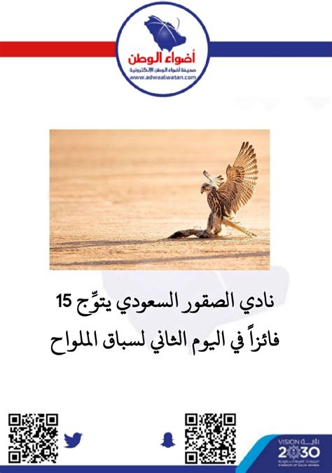 صحيفة أضواء الوطن اضواءالوطن نادي الصقور السعودي يتوِّج 15 فائزاً