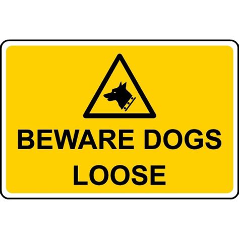 Beware Dogs Loose Safety Sign 3mm Aluminium Sign 400mm X 300mm On Onbuy