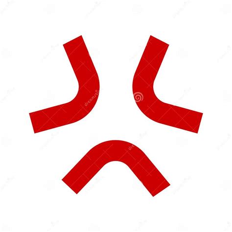 Red Cross Popping Veins Symbol Anger Or Irritation Effect Icon In