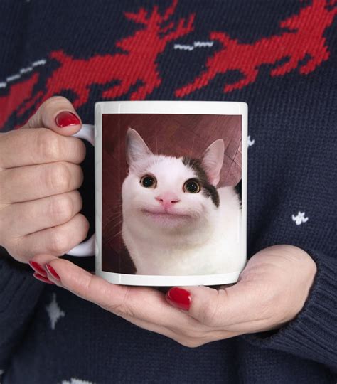Polite Cat Meme Mug Meme Coffee Mug Funny Mugs Funny Coffee Etsy