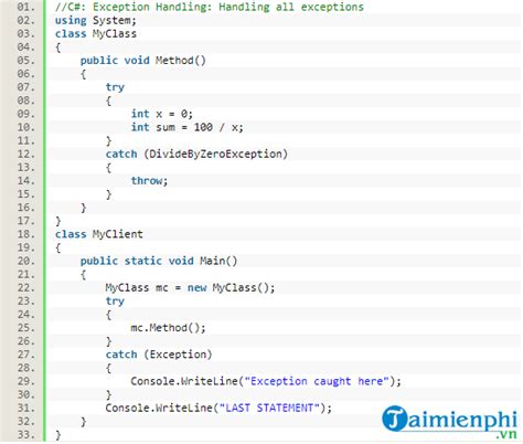 Xử Lý Ngoại Lệ Exception Handling Trong C Định Nghĩa Và Cấu Trúc