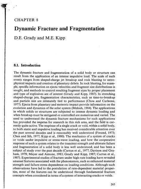 Dynamic Fracture Grady Kipp Pdf Deformation Engineering Strength Of Materials