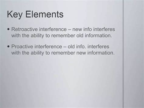 Interference Theory Pptx Science