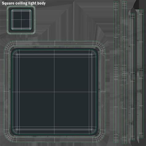 3d Sci Fi Square Ceiling Panel Pbr Turbosquid 2236801