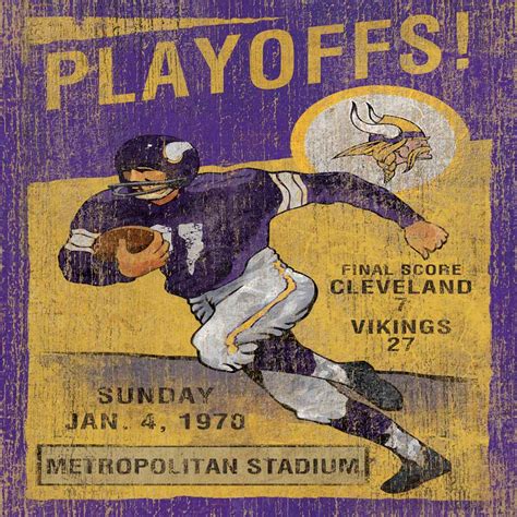 Nfl Minnesota Vikings Vintage Wall Art Americangamingsupply