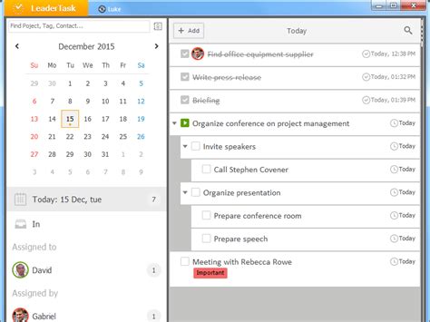 LeaderTask Daily Planner Main Window LeaderTask LLC Free Software For Task Management It