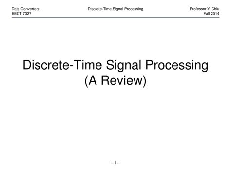 Ppt Essential Insights On Discrete Time Signal Processing Techniques Powerpoint Presentation