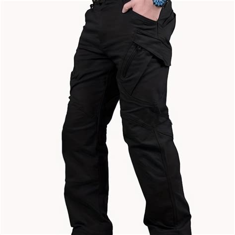 Mens Casual Cargo Pants With Zipper Pockets Male Joggers For Spring