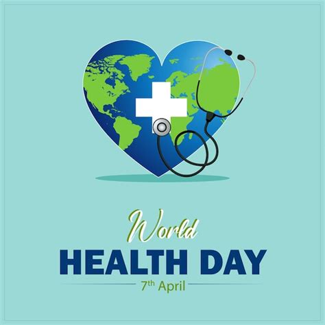 Ilustração Vetorial Dia Mundial Da Saúde 7 De Abril Modelo De Banner De