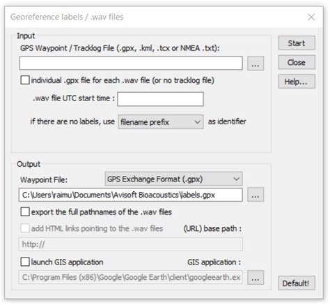Georeference Labels