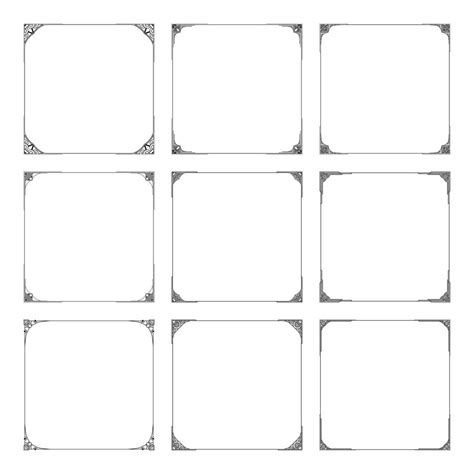 Set Of Classic Square Border 13511286 Vector Art At Vecteezy