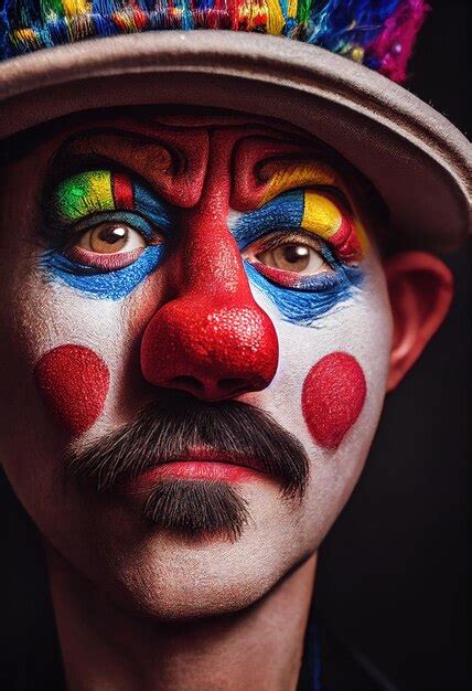 Premium Photo Portrait Of A Funny Jolly Clown On An Isolated Background