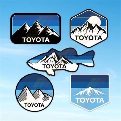 Toyota 4wd Outdoor Adventure Blue Stripes Vinyl Stickers Tacoma Tundra