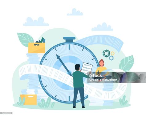 Office Bureaucracy And Paperwork Management Of Busy Tiny People With