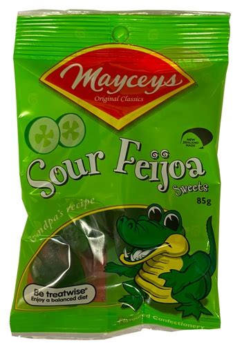 Mayceys Sour Feijoas 85g Sweets And Lollies From New Zealand