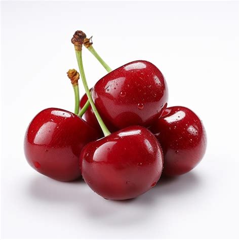 Premium Ai Image Red Cherry On White Background Hd Wallpaper