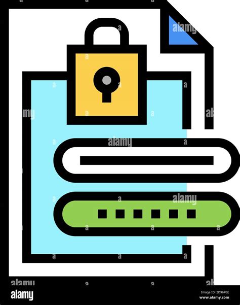 File Password Color Icon Vector Illustration Sign Stock Vector Image And Art Alamy