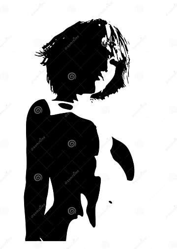 Portrait Of Beautiful Naked Girl Stock Vector Illustration Of Lady