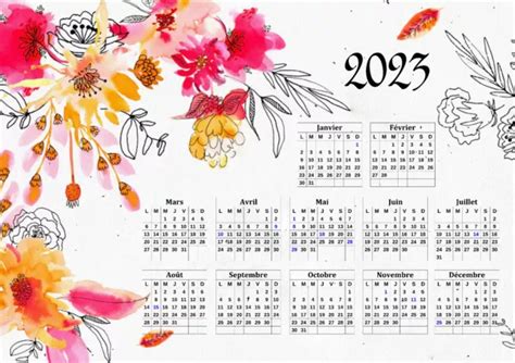 Calendrier 2024 Fleurs Poster Affiche Plastifiée 30 X 40 Cm Réf 213 Eur