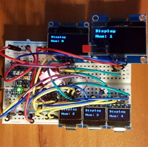 Multiple Oleds Save Pins By Sharing The I2c Clock Hackaday