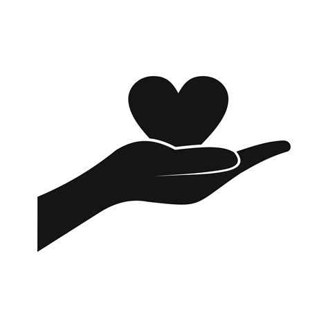 Una Mano Dando Un Icono De Corazón 14073184 Vector En Vecteezy