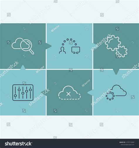 Network Icon Set Connection Error Data Stock Vector Royalty Free Shutterstock