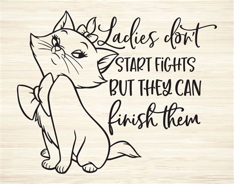 Aristocats Ladies Dont Start Fight Svg Cut File Layered Dxf Etsy