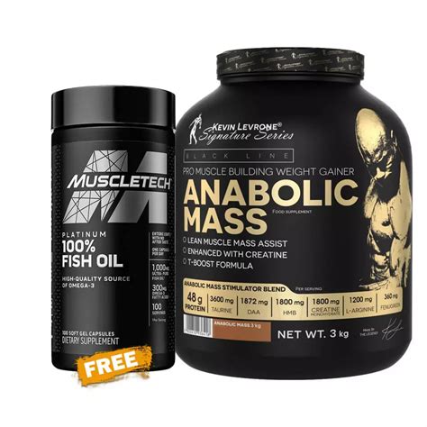 Kevin Levrone Anabolic Mass 3kg With Free T A1 Protein