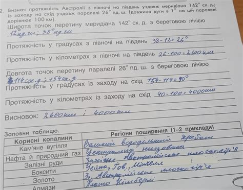 помогите пожалуйста 40 баллов 2 Визнач протяжність Австралії з