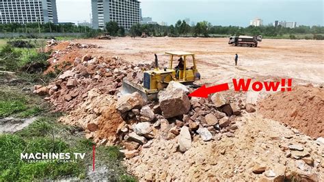 Part 4 Huge Land Reclamation Process Strong Power Bulldozer Pushing