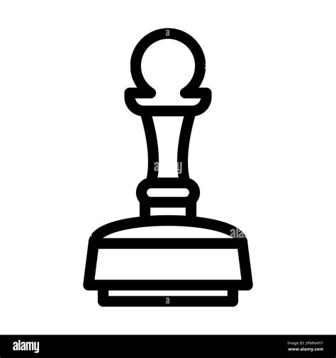 Rubber Stamp Vector Thick Line Icon For Personal And Commercial Use