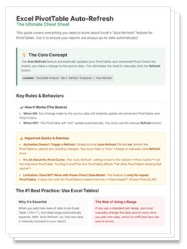 Free Pivot Tables Auto Refresh Guide By Excel Campus