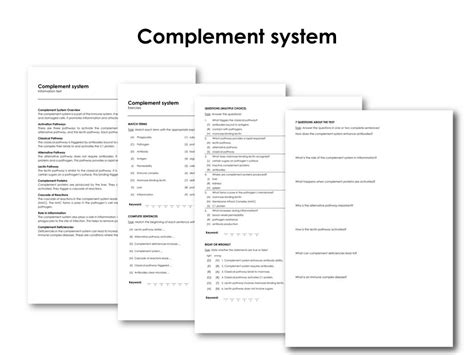 Complement System Made By Teachers