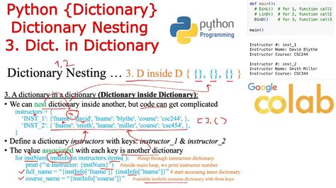 Python Dictionary Nesting Dictionary In Dictionary Youtube