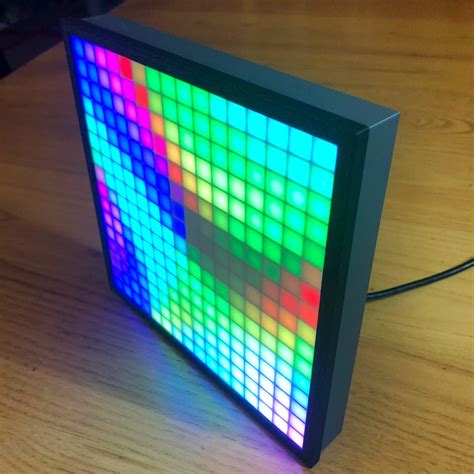 16x16 Led Matrix Frame With Diffuser Grid By Fractalnoise Makerworld Download Free 3d Models