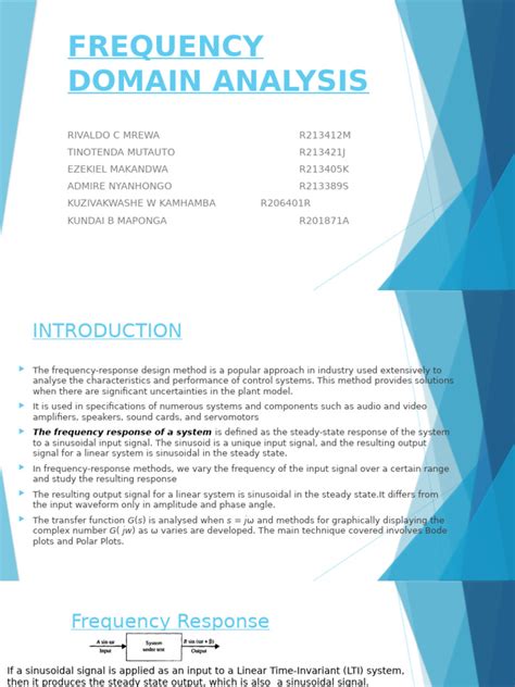 Frequency Domain Analysis Pdf Electrical Engineering Oscillation