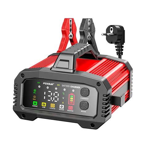Redresor Auto Profesional Digital Cu Microprocesor Foxsur 12v 25a 24v 15a Inteligent Cu 8