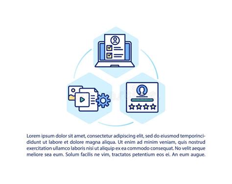 Icono De Concepto De Estructura De Curso Intuitivo Con Texto Ilustración Del Vector