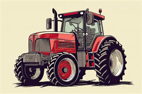 Premium Ai Image Tractor Illustration Transportation Illustration