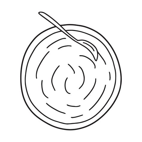 Mashed Potatoes Top Vie Vector Doodle Illustration 12697932 Vector Art