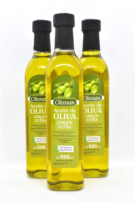 Aceite De Oliva Virgen Extra X 500 Ml Botella De Vidrio Oleosan