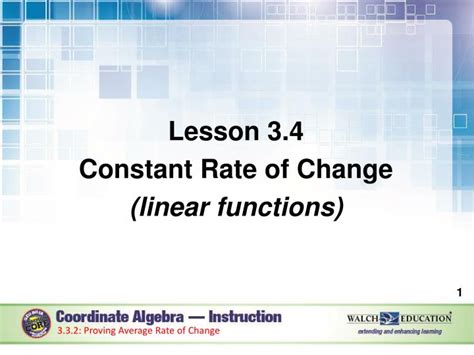 PPT Lesson Constant Rate Of Change Linear Functions PowerPoint Presentation ID