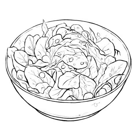 Download Educational Drawing Salad Bowl Coloring Pages Online