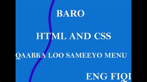HTML AND CSS MAKING FOR MENU YouTube