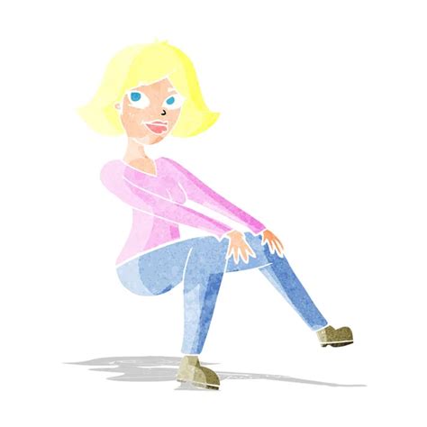 Cartoon Woman Sitting Stock Vector By ©lineartestpilot 41142837