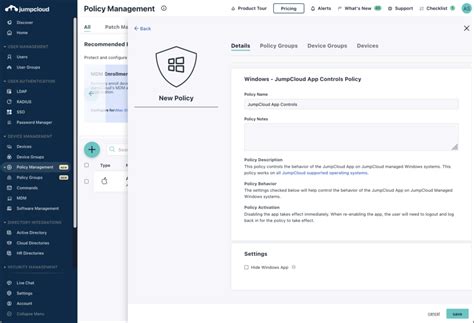 Hide Windows App Using A Policy Jumpcloud