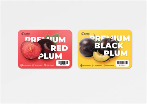 Packaging Labels Sticker Design Plum Fruits Behance