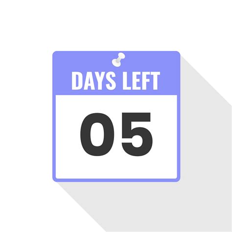 5 Days Left Countdown Sales Icon 5 Days Left To Go Promotional Banner