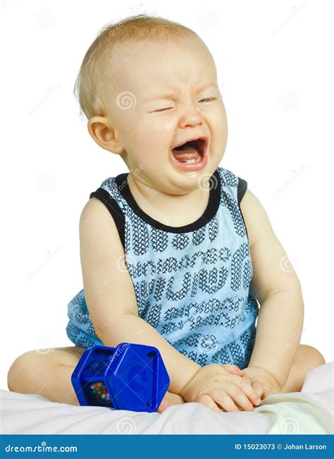 Very Upset And Crying Baby Boy Stock Image Image Of People Human
