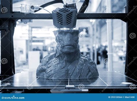 3d Printer Printing Object Close Up Process Creating Three Dimensional